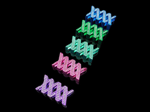 Iced WOOING Logo Box Pendant – WOOING by Connie Woo